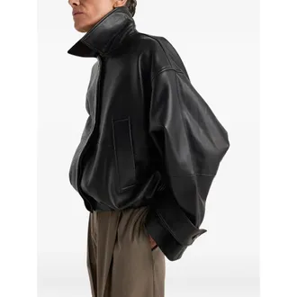 R&oacute;he Calf Leather Jacket - Black