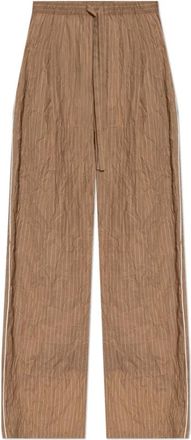 Dolce & Gabbana Homme, Pantalons, Beige, Taille: M Pantalon Vanity en tissu ray&eacute; froiss&eacute;