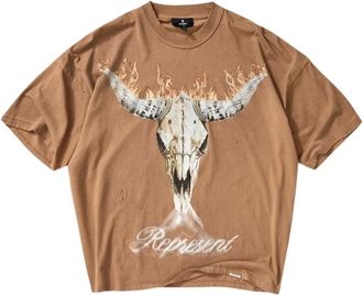 Represent Represent, Homme, Tops, Brun, Taille: XL T-Shirt 100% Coton