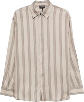 Giorgio Armani Homme, Chemises, Beige, Taille: L Em005762.Af13285 Chemise Coupe D&eacute;contract&eacute;e