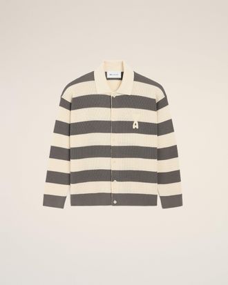 Ami Cardigan Blanc Et Marron Ami De Coeur en Coton Blanc - XXL - Homme