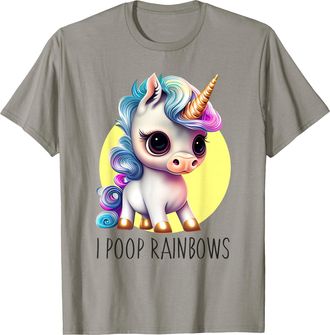 unicorn I POOP RAINBOWS Lustiges süßes Einhorn Fantasy T-Shirt