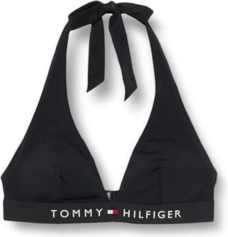 Tommy Hilfiger Halter Rp Uw0Uw05813 Dos Nu, Black (Black), S Femme