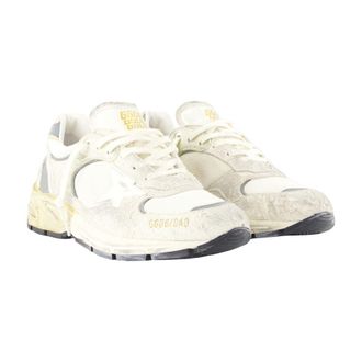 Golden Goose Mens Running Sneakers White Calfskin
