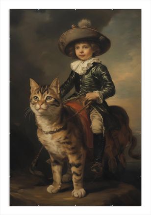 Wallario Wandbild - Aristokratisches Duo in Premiumqualität, Poster mit rahmenlosen Bildhalter, Größe: 61 x 91,5 cm