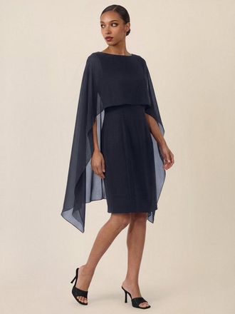 Apart Abendkleid mit flie&szlig;endem Chiffon-Cape