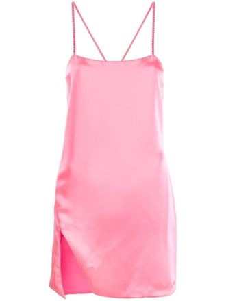 The Attico robe courte &agrave; d&eacute;tail de fente - Rose