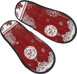 Generic Chaussons de No&euml;l en forme de flocon de neige pour homme et femme - Antid&eacute;rapants - Confortables - Mousse &agrave; m&eacute;moire de forme - Pour chambre &agrave; coucher,