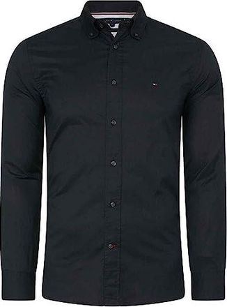 Tommy Hilfiger Chemise Homme Regular Fit, Noir (Black), 5XL