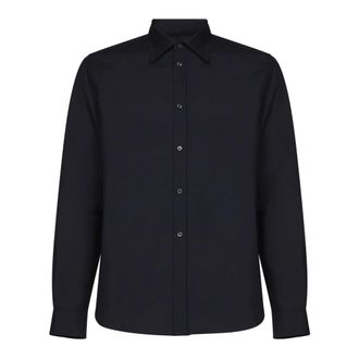 Jil Sander Woll-Canvas-Hemd - - Shirts - Herren - Blau - XL