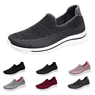 Generic Chaussures orthop&eacute;diques d&eacute;contract&eacute;es pour femme - Coupe large - Maille respirante - Semelle souple - L&eacute;g&egrave;res - Athl&eacute;tiques - Tennis - Baskets confor