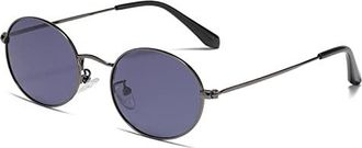 Generic Lunettes de soleil tendance à monture ronde polarisée 2025 pour hommes et femmes vacances en plein air pare-soleil conduite (couleur : B, taille : moy