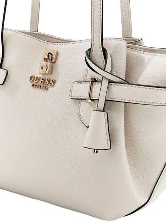 Guess Womens Satchel Bag Off White Polyurethane - Satchel-Bags
