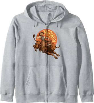 Giant Step Design Co. Meowdy! Funny Cat Cowboy Bull Rider Rodeo Kitty Kapuzenjacke