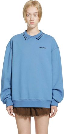 Miu Miu Cotton Fleece Polo Sweatshirt