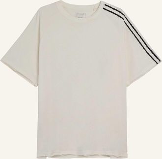 Yohji Yamamoto Y-3 Raw Edge 3-Streifen T-Shirt weiss