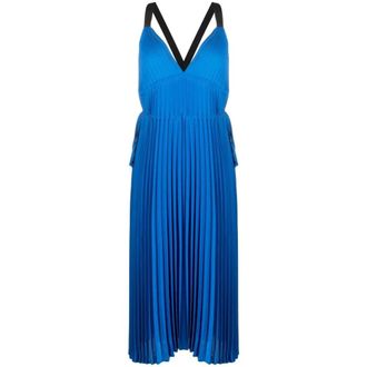 Proenza Schouler Broomstick Plissee Tank Kleid - - Dresses - Damen - Blau - XS