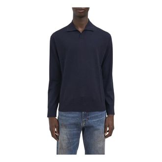 Paolo Pecora Polo en laine - Homme - Tops - Bleu - Taille: XL