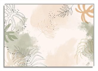 Wallario selbstklebendes Poster - Botanisches Aquarell, Aufkleber in Premiumqualit&auml;t, Klebefolie Gr&ouml;&szlig;e: 70 x 100 cm (Riesenposter)