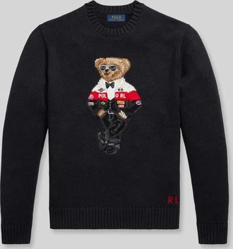 Polo Ralph Lauren Pullover mit B&auml;ren-Intarsie