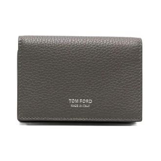 Tom Ford Soft Grain Leather T Line Business Card Holder - - Accessories - Herren - Grau - ONE SIZE