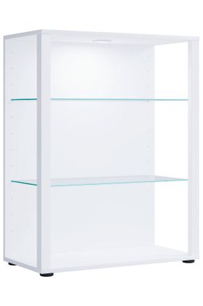 MID.YOU Mid.you Vitrine, Wei&szlig;, Holzwerkstoff, 2 F&auml;cher, 70x90x35 cm, stehend, in verschiedenen Gr&ouml;&szlig;en erh&auml;ltlich, Holzdekoren erh&auml;ltlich, Wohnzimmer, Wohnw&auml;nd