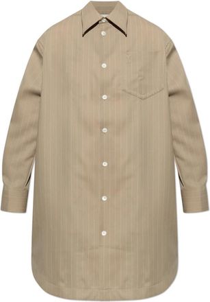 Ami Femme, Robes, Beige, Taille: 44 FR Robe Chemise