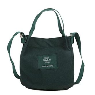 Generic Sac à bandoulière en toile pour femme - Style décontracté - Extra large, Vert, Taille unique