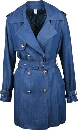 Liu Jo Femme, Manteaux, Bleu, Taille: 38 FR Trench