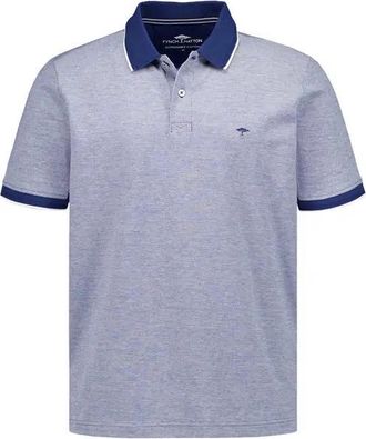 Fynch-Hatton Fynch-Hatton Herren Polo-Shirt blau Baumwoll-Piqu&eacute;