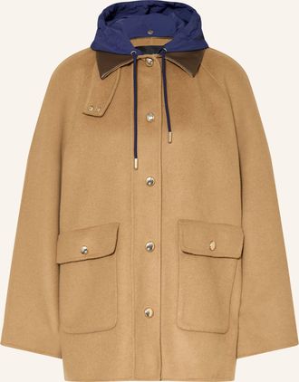 Maje Jacke Mit Abnehmbarer Kapuze beige