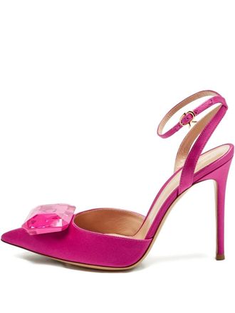 Gianvito Rossi Jaipur ankle-strap pointed-toe pumps - Rosa