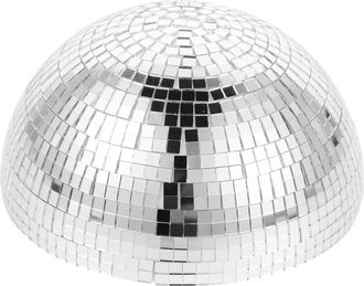 Hemoton Edelstahl Disco Blickfang Kugel Polierte Reflektierende Halbkugel Gartenkugel Farbiger Spiegel-Halbbogen f&uuml;r Outdoor Gartenparty Deko Moderner Weltrau