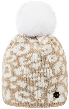 morefaz Winterm&uuml;tze Damen mit Pantherm&uuml;tze mit weichem Fleecefutter gestrickt (DE/NL/SE/PL, Alphanumerisch, M, L, Beige)