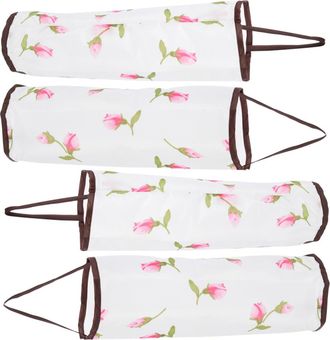 BESPORTBLE 4 Stück Hängender Plastiktütenhalter mit Blumenmuster Kompakter Wandbeutelspender aus Robustem Material Platzsparender Küchenorganizer für Wiederverwe