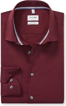 Olymp Level Five Chemise &agrave; manches longues pour homme, uni, 366, niveau 5, coupe corporelle (15.05.2015 - F16), 21 New York Kent-2, Chianti 38, 43
