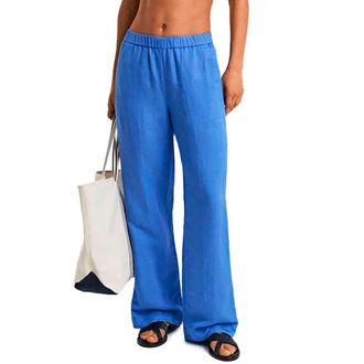 GANT Damen Rel Linen Blend Pull On Pants Hose, Sailor Blue, 38 EU