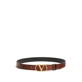 Valentino Garavani VLogo Signature G&uuml;rtel - - Accessories - Damen - Braun - 80 CM