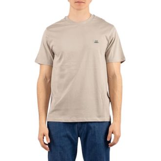 C.P. Company 30/1 Jersey Logo Patch T-Shirt - - Tops - Herren - Braun - 2XL