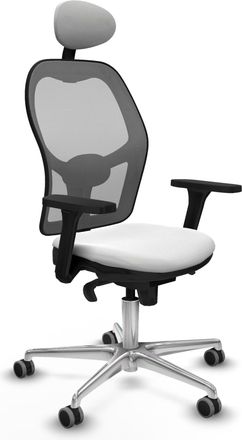 Piqueras y Crespo Stoff-B&uuml;rostuhl mit 3D-Armen, h&ouml;henverstellbarer Lendenwirbelst&uuml;tze und festem Kopfteil, ausgestattet mit 5 Positionen und injiziertem Schaumstoff, Gr
