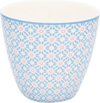Green Gate Latte Cup Suzette Pale Blue Blau mit Blumen Muster Kaffeebecher 300 ml