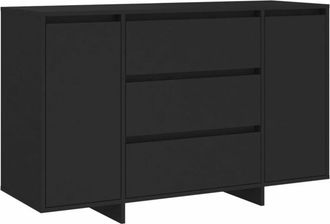 Les Tendances Petit buffet 2 portes 3 tiroirs 120cm - Mod&egrave;le Camko-Noir