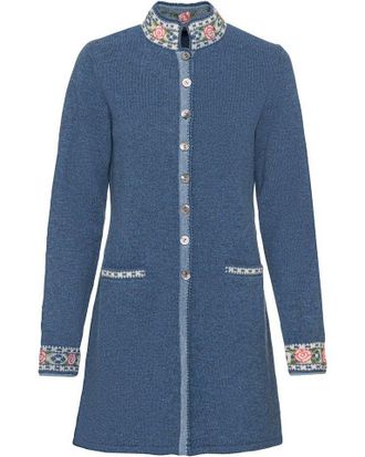 Reitmayer Strickjacke Lange Strickjacke mit Jacquard-Muster