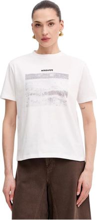 Patrizia Pepe Femme, Tops, Blanc, Taille: 38 FR T-shirt imprim&eacute;
