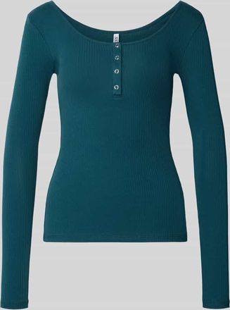 Pieces Slim Fit Langarmshirt aus Baumwoll-Mix Modell KITTE