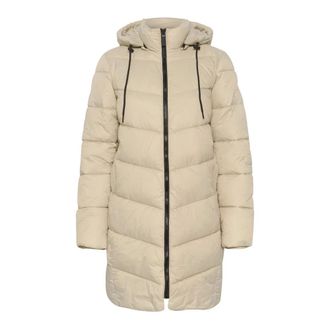 Kaffe Gepolsterte Graue Jacke mit Kapuze - - Coats - Damen - Grau - XL