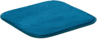 Gözze Premium Rutschfester Badteppich, RIO, 100% Microfaser, 50 x 45 cm - Petrol