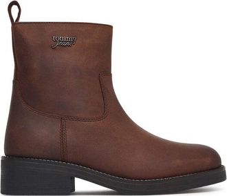 Tommy Jeans Stiefeletten Tjw Soft Sole Chelsea Boots Lth EN0EN03080 Braun
