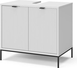 Vicco Waschtischunterschrank Eliza, Weiß, 70 x 63 cm mit 2 Türen