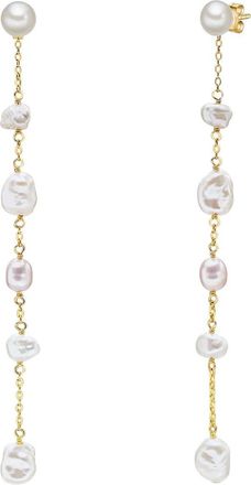 Valero Pearls Ohrringe - Sterling Silber Perlen-Ohrh&auml;nger S&uuml;&szlig;wasser-Zuchtpe - Gr. unisize - in Gold - f&uuml;r Damen